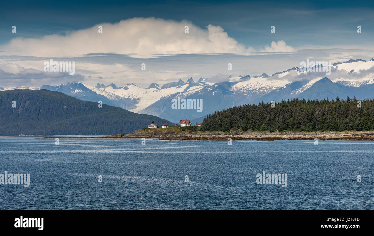 Point Retreat Lighthouse in Alaska Stock Photo - Alamy