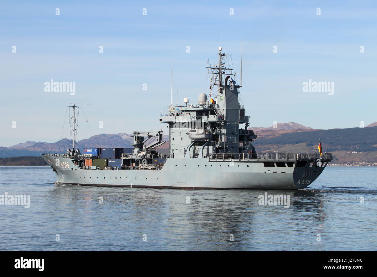 FGS Donau (A516), an Elbe-class replenishment tender operated by the ...