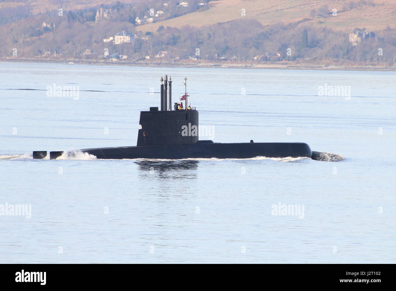 KNM Utstein (S302), an Ula-class submarine operated by the Royal ...
