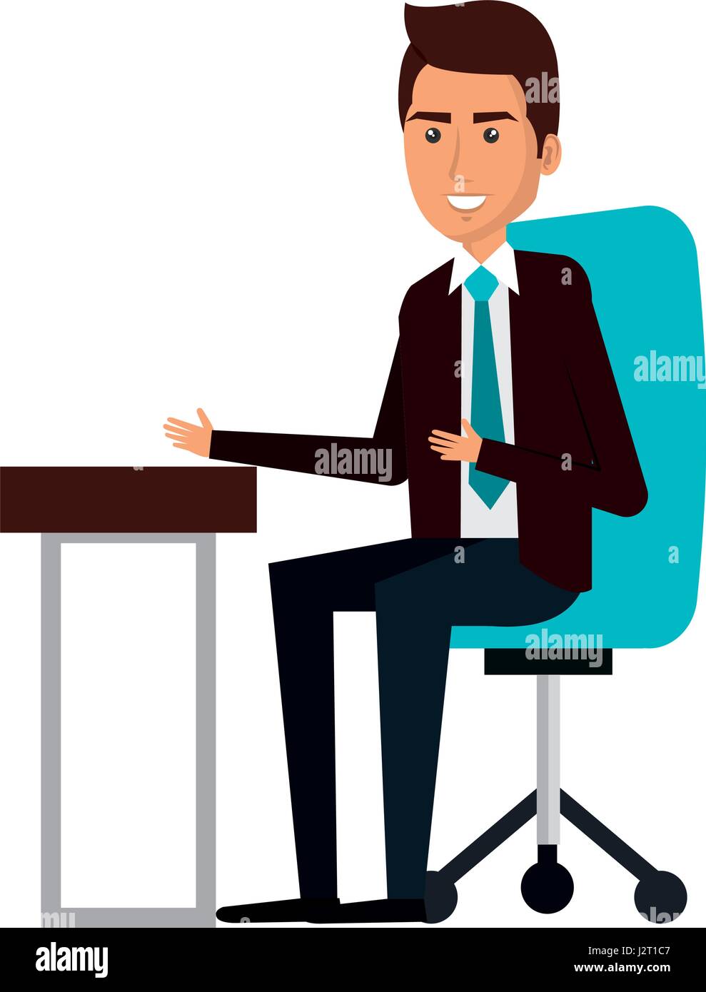 businessman in workplace avatar character icon Stock Vector Image & Art ...