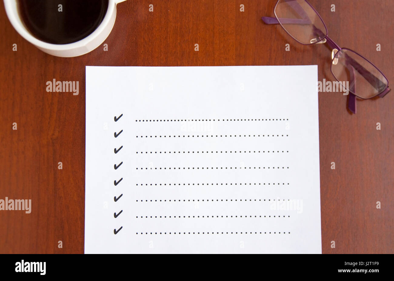 Blank checklist hi-res stock photography and images - Alamy