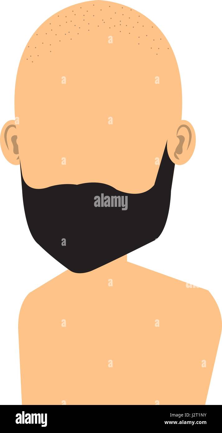 young man bald shirtless avatar character Stock Vector Image & Art - Alamy