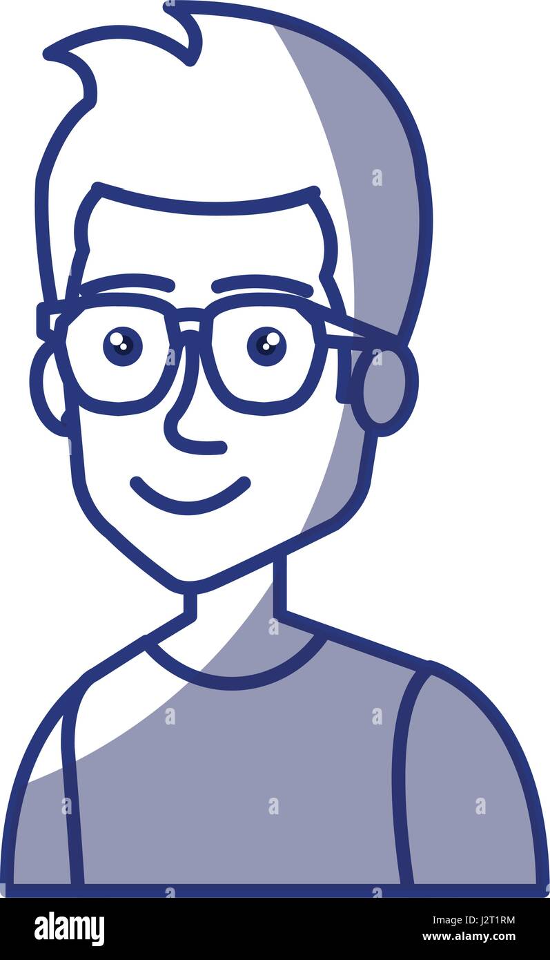 young man with glasses avatar character Stock Vector Image & Art - Alamy