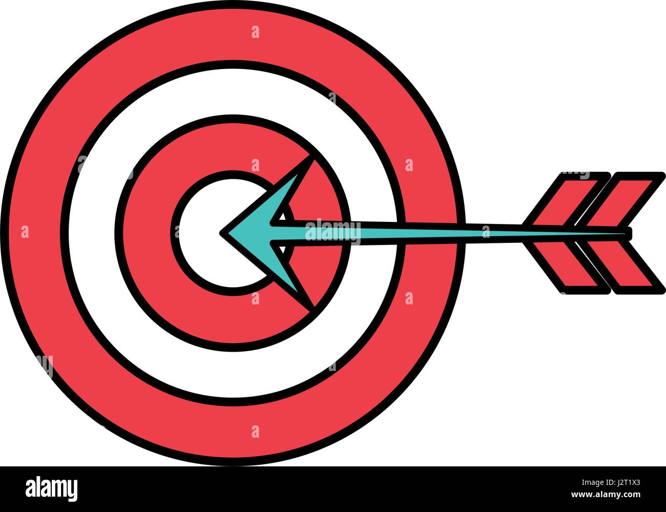 target with arrow isolated icon Stock Vector Image & Art - Alamy