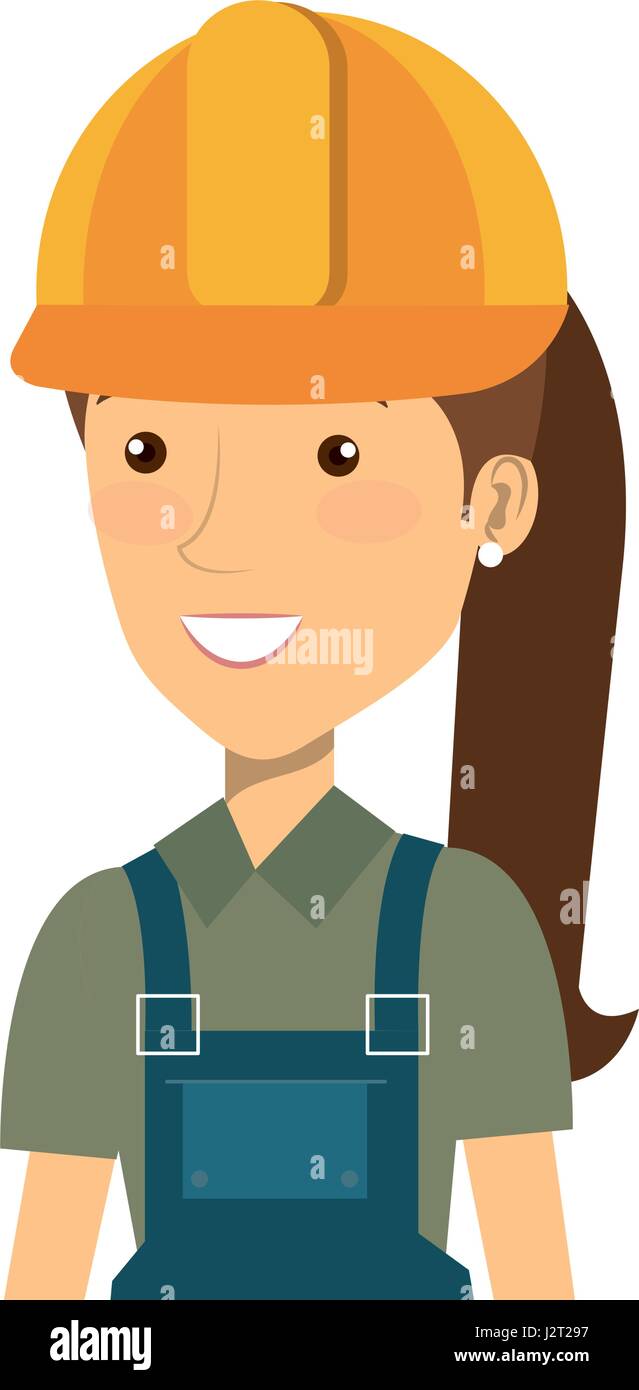 construction worker woman avatar character Stock Vector Image & Art - Alamy