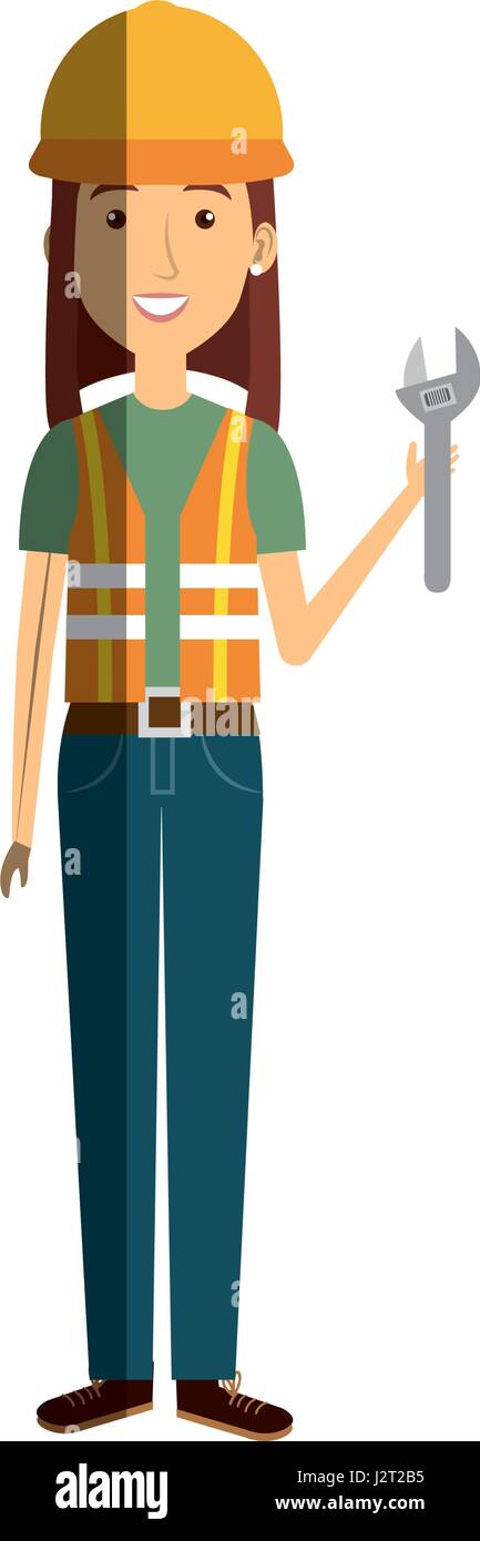 construction worker woman avatar character Stock Vector Image & Art - Alamy