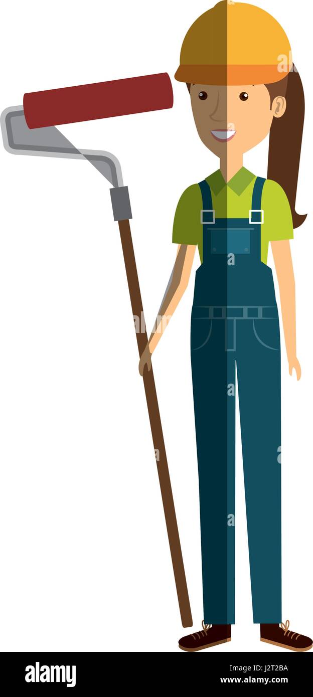 construction worker woman avatar character Stock Vector Image & Art - Alamy