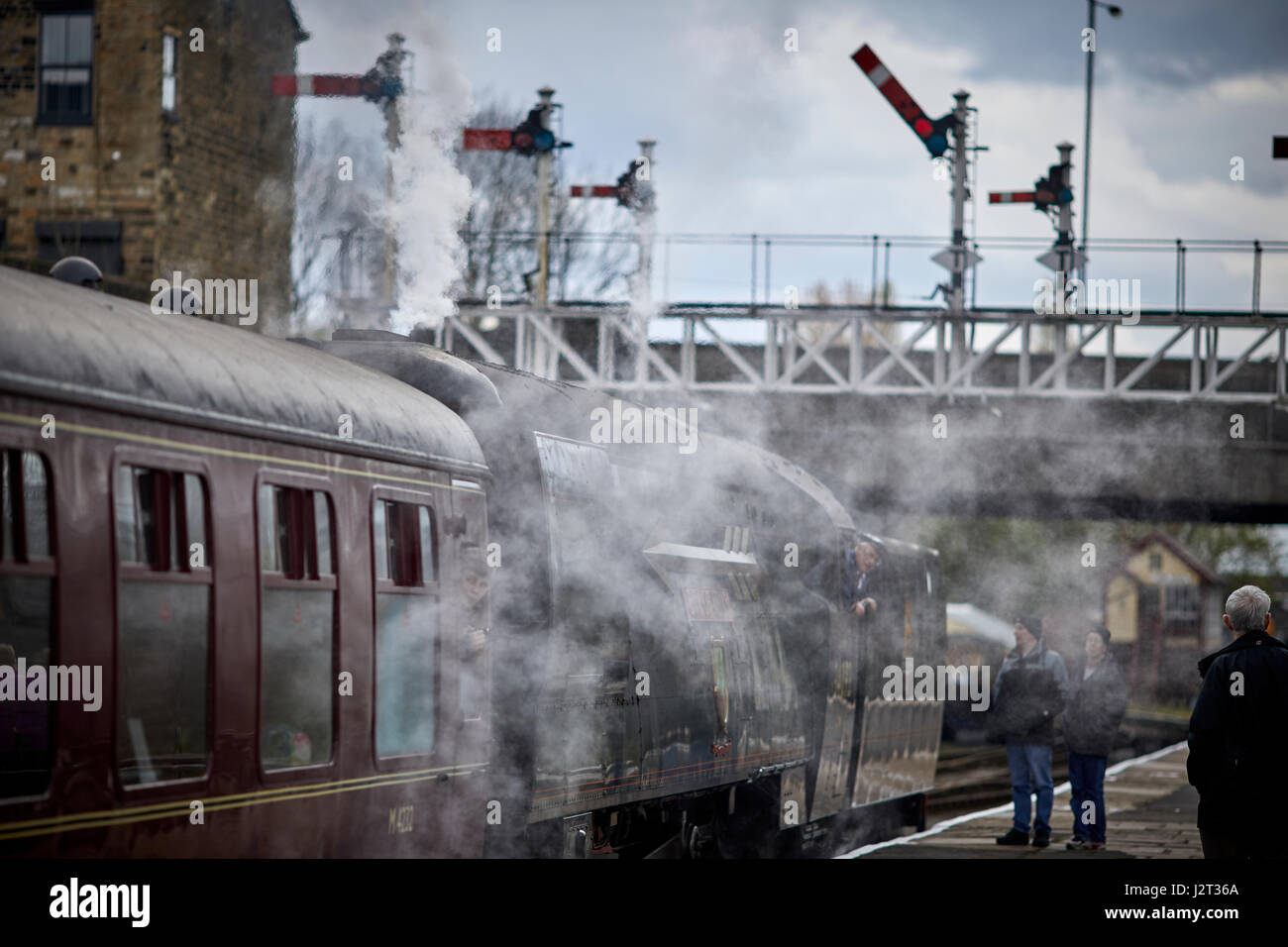 Transporter leaning out of the window of a mk1 coach at ELR East ...
