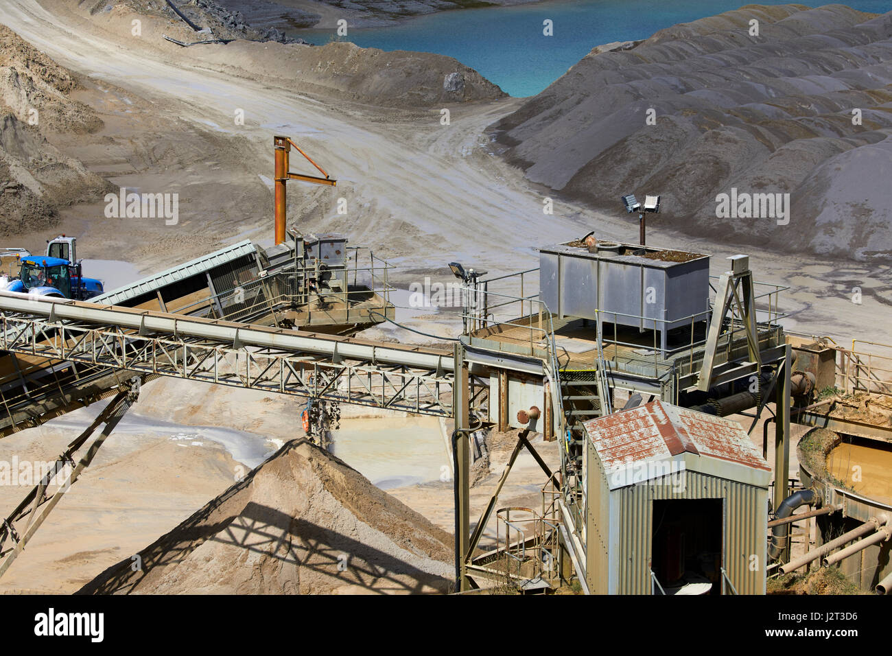 Dumper truck at Cemex Quarry in Dove Holes High Peak district of ...