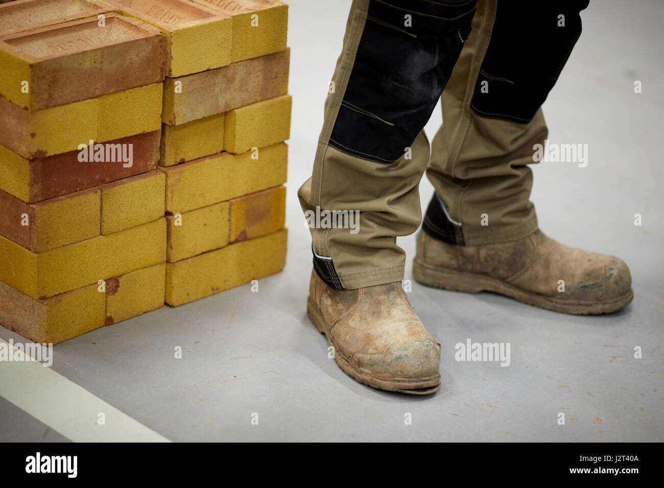 Brick laying competition Stock Photo - Alamy