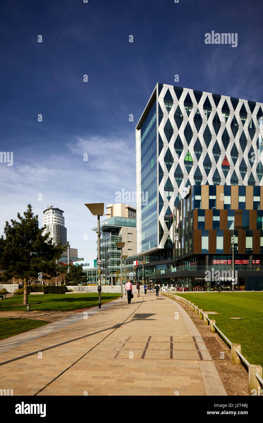 workers at MediacityUk at Salford Quays home to the BBC in the ...
