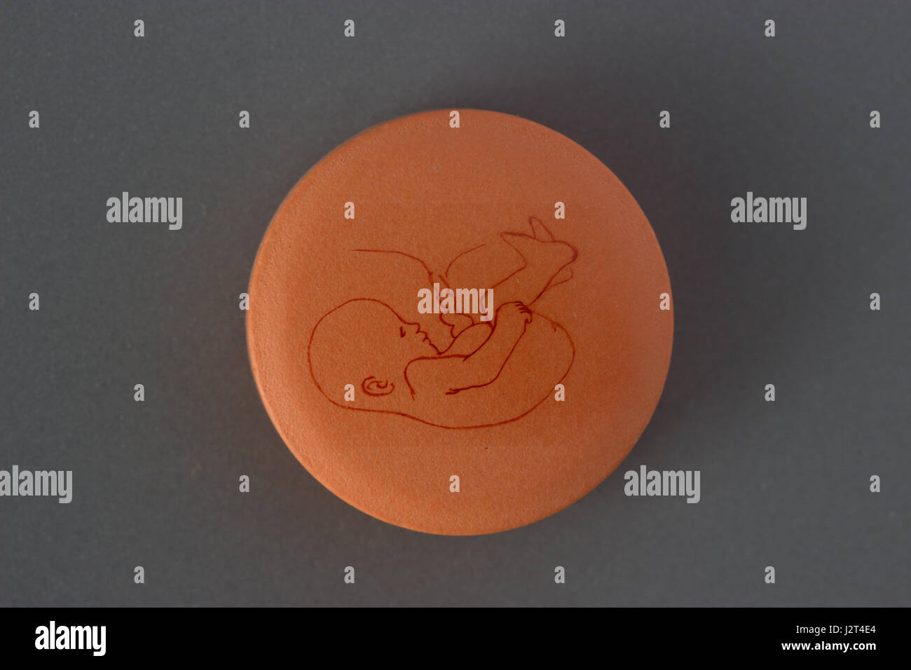 birth control tablet concept. baby paint on it Stock Photo - Alamy