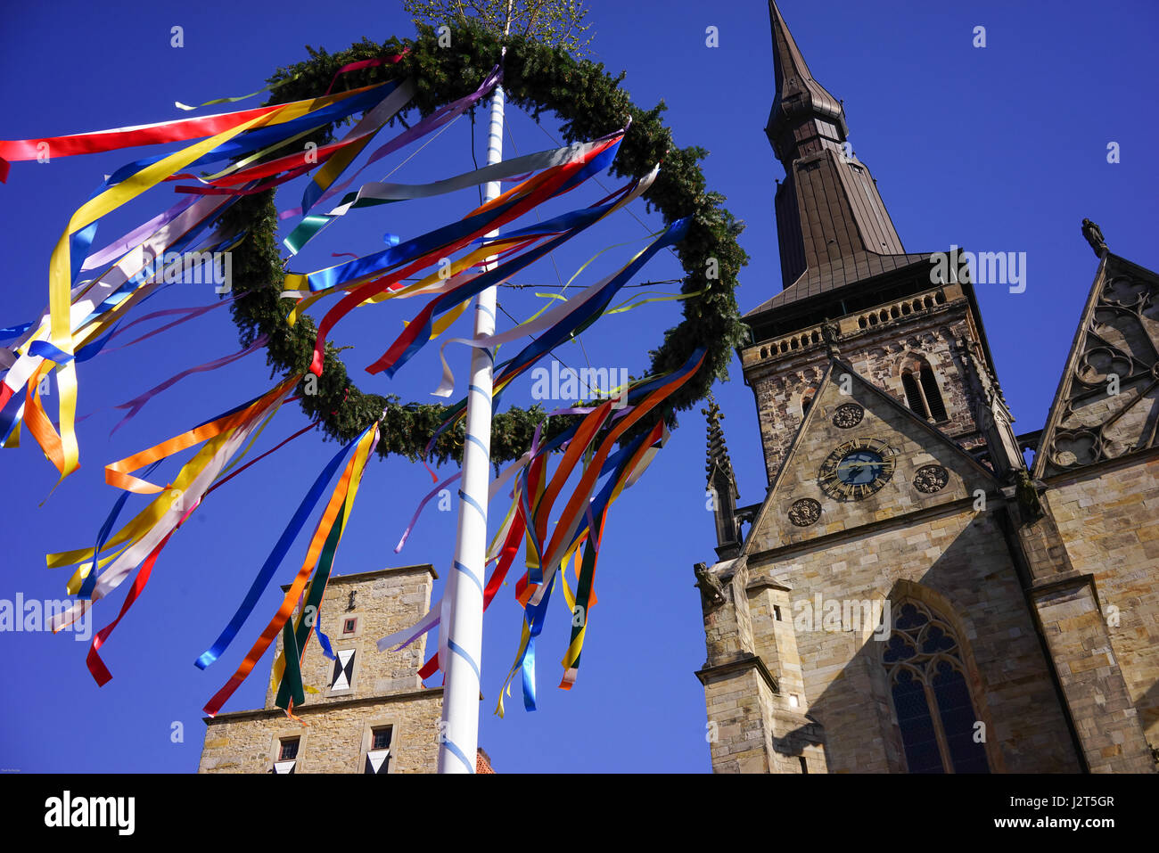 Maypole, Osnabrueck Germany Stock Photo - Alamy