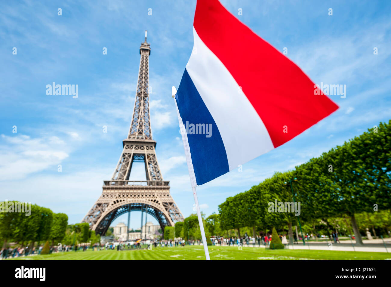 French flag flying in wind hi-res stock photography and images - Alamy