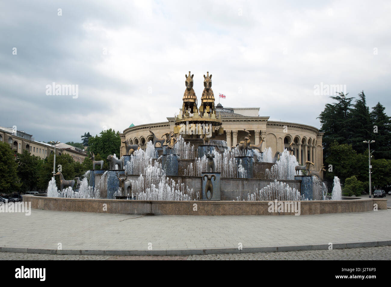 Colchis Fountain on central square of Kutaisi, Georgia Stock Photo - Alamy