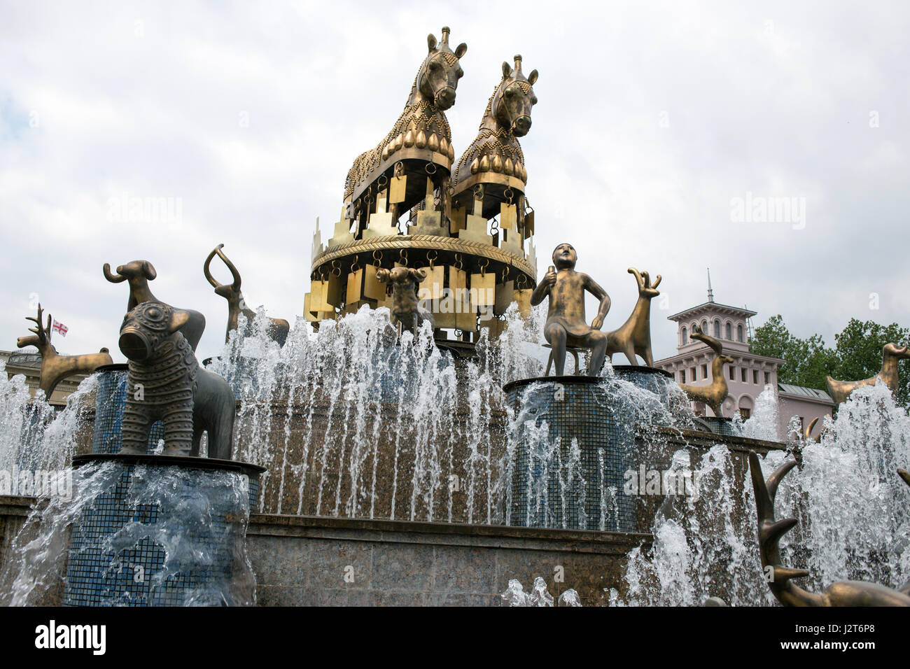 Colchis Fountain on central square of Kutaisi, Georgia Stock Photo - Alamy
