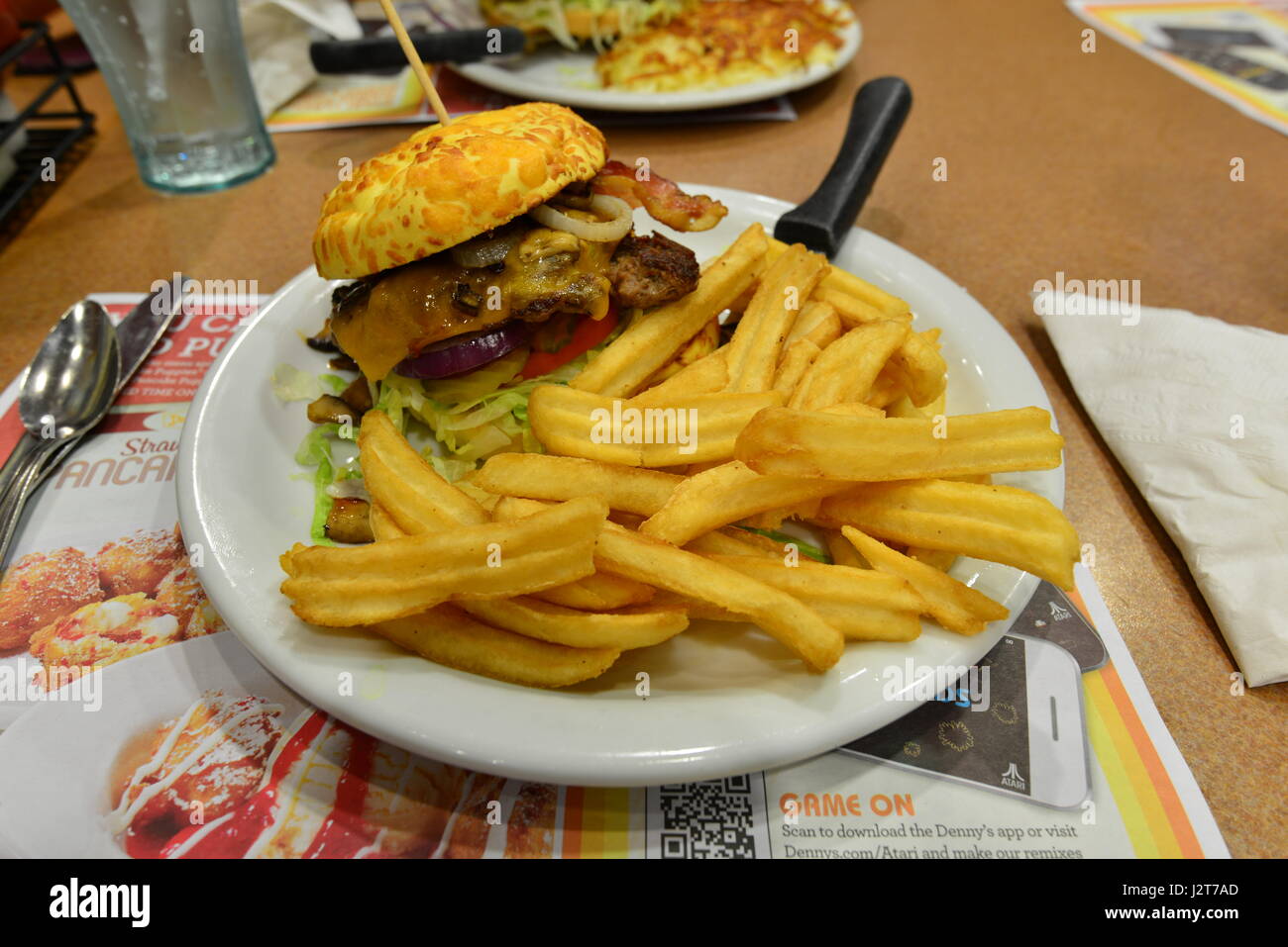 Nice plate of american food Stock Photo - Alamy