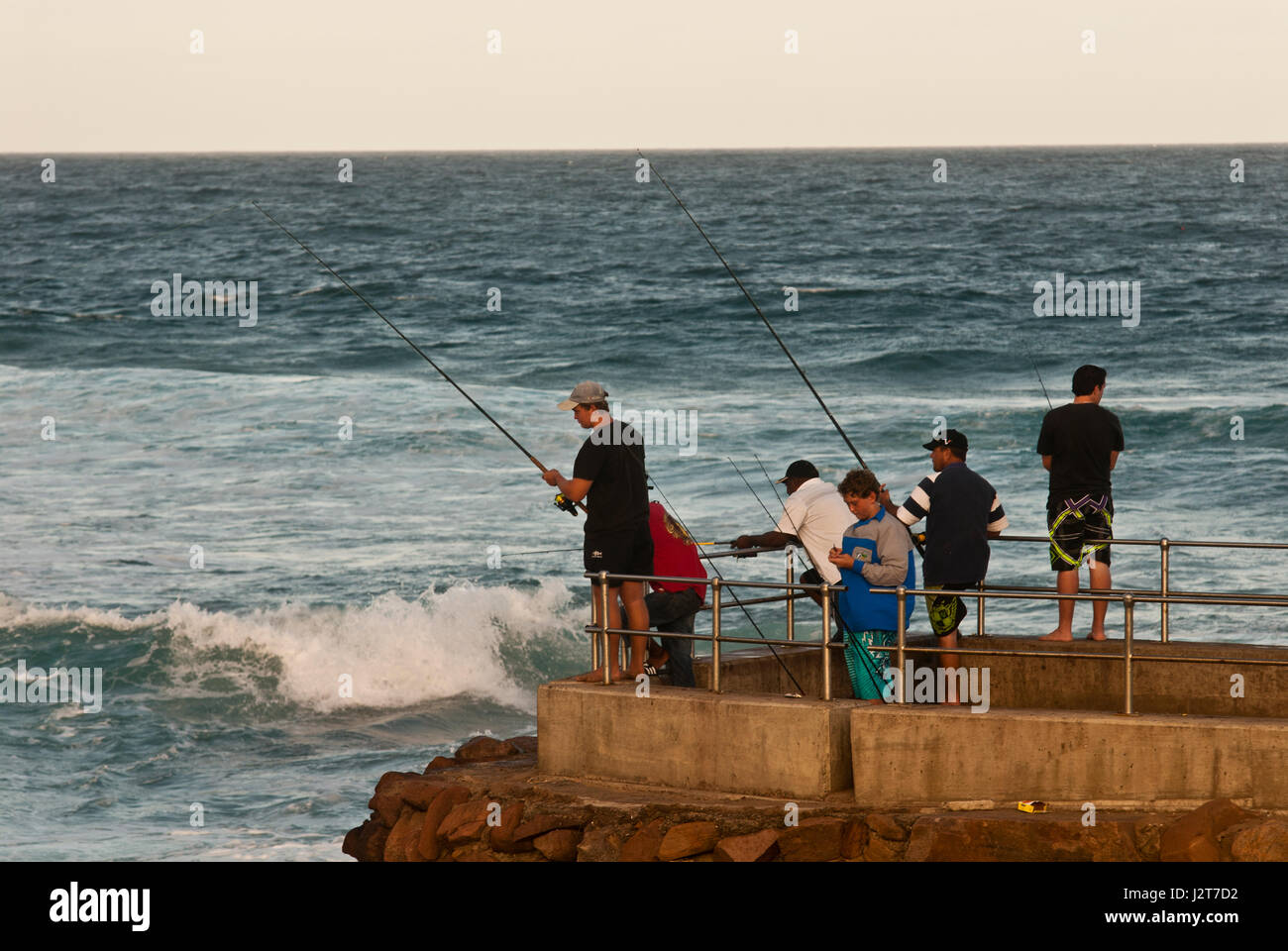 Beautiful coastline and beach on the South coast Kwazulu Natal province ...