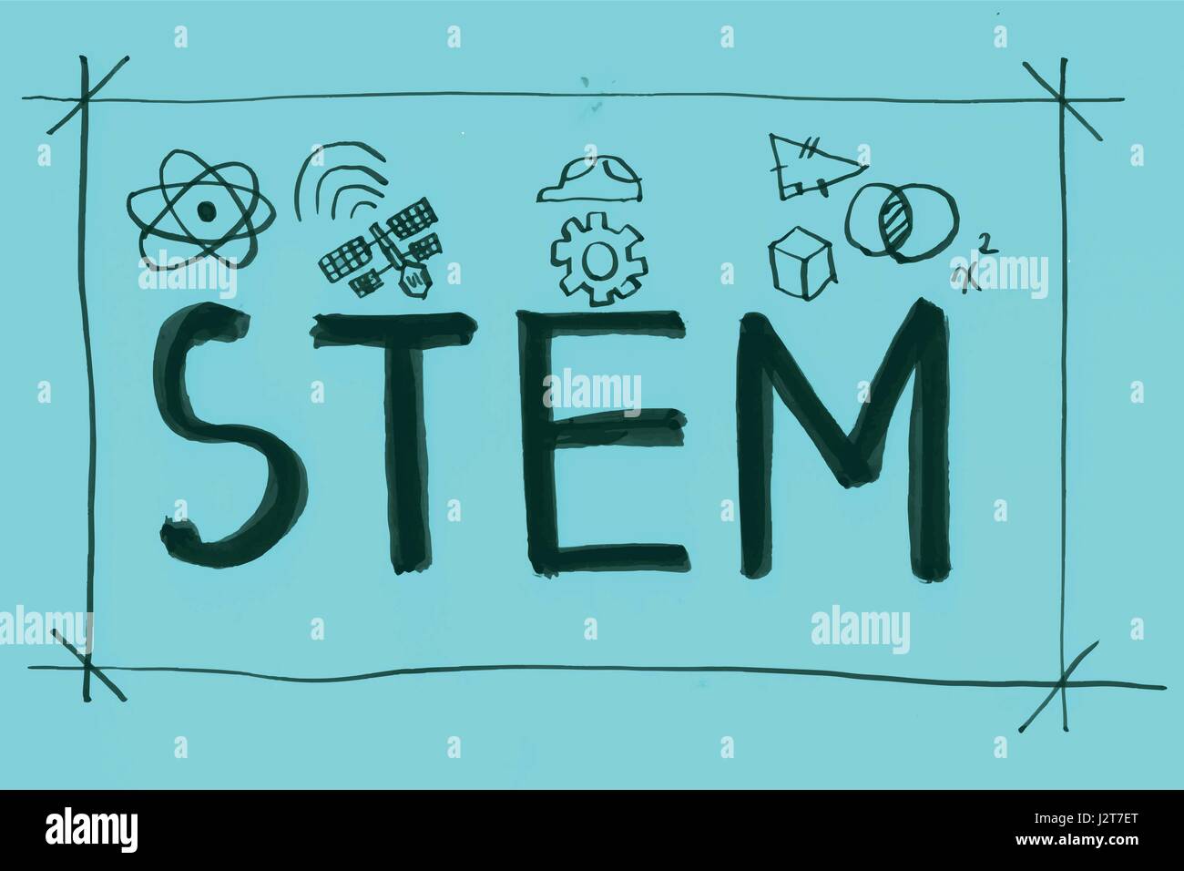 Illustration of STEM - science, technology, engineering, mathematics ...