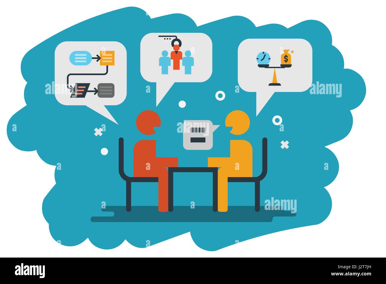 HR Recruitment, human resource, interview icon illustration concept in ...