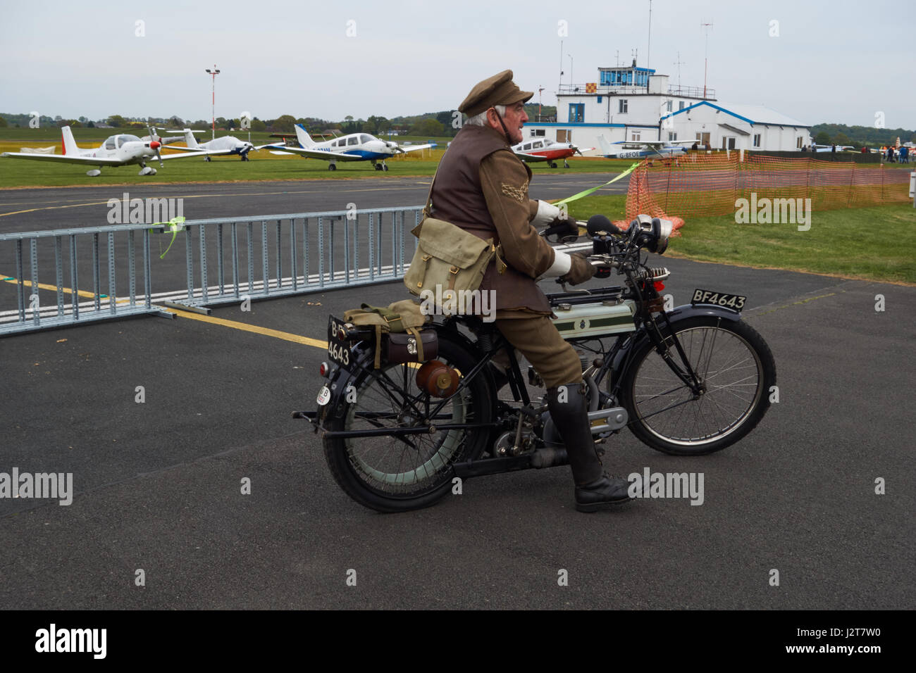 Despatch rider reenactor at Halfpenny Green Airport Trainers, Radials ...