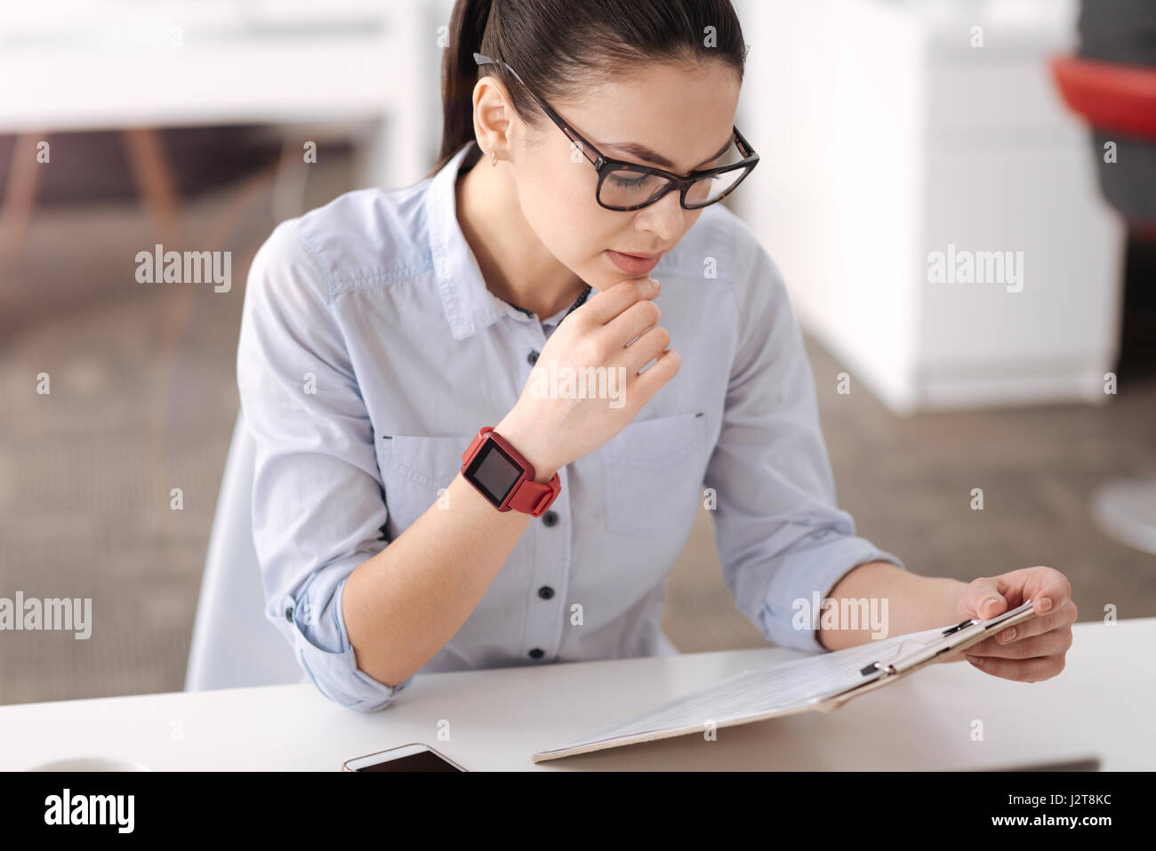 Human resources manager reading hi-res stock photography and images - Alamy