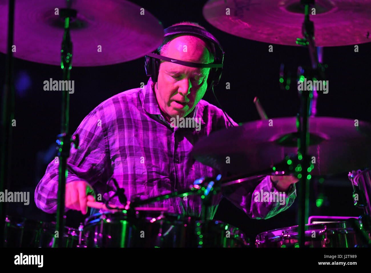 Miami, FL, USA. 29th Apr, 2017. Jack Irons performs at the ...