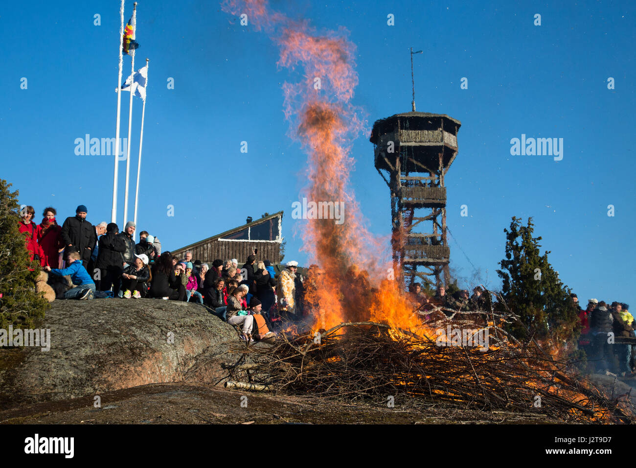 Åland Archipelago, Finland. 30th Apr, 2017. People wear their ...
