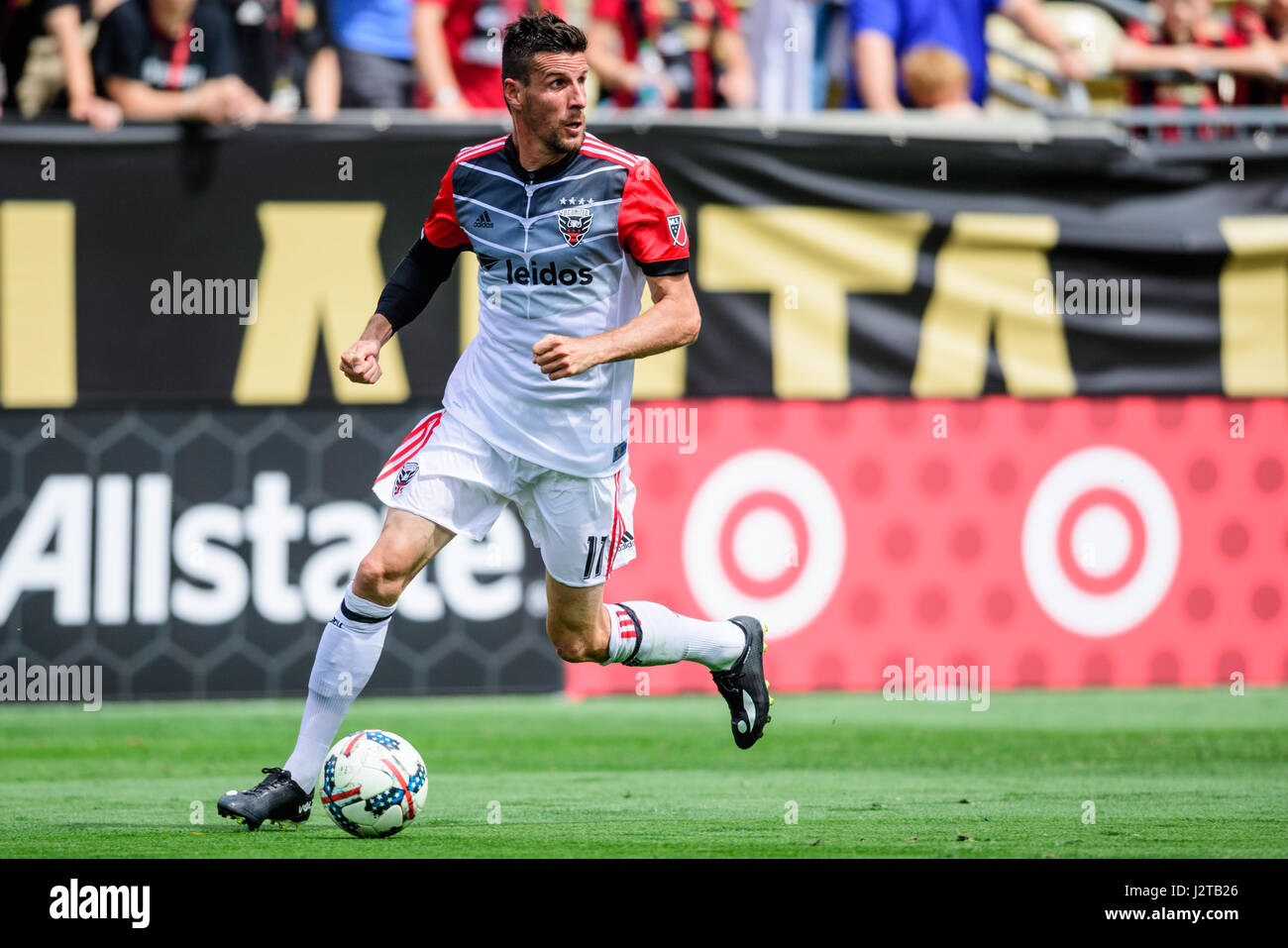Atlanta, Georgia, USA. 30th Apr, 2017. DC Forward Sebastien Le Toux (11 ...
