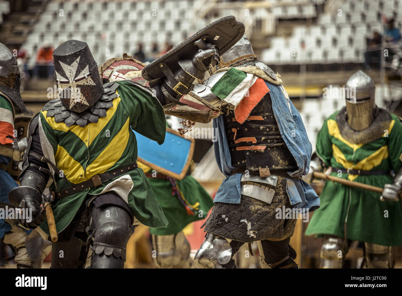 Barcelona, Spain. 30th Apr, 2017. Would-be knights from team Italy ...