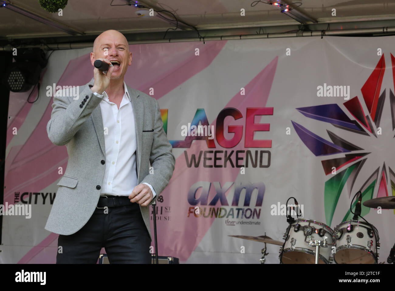 Manchester, UK. 30th April, 2017. Singer Paul Walker performs in ...