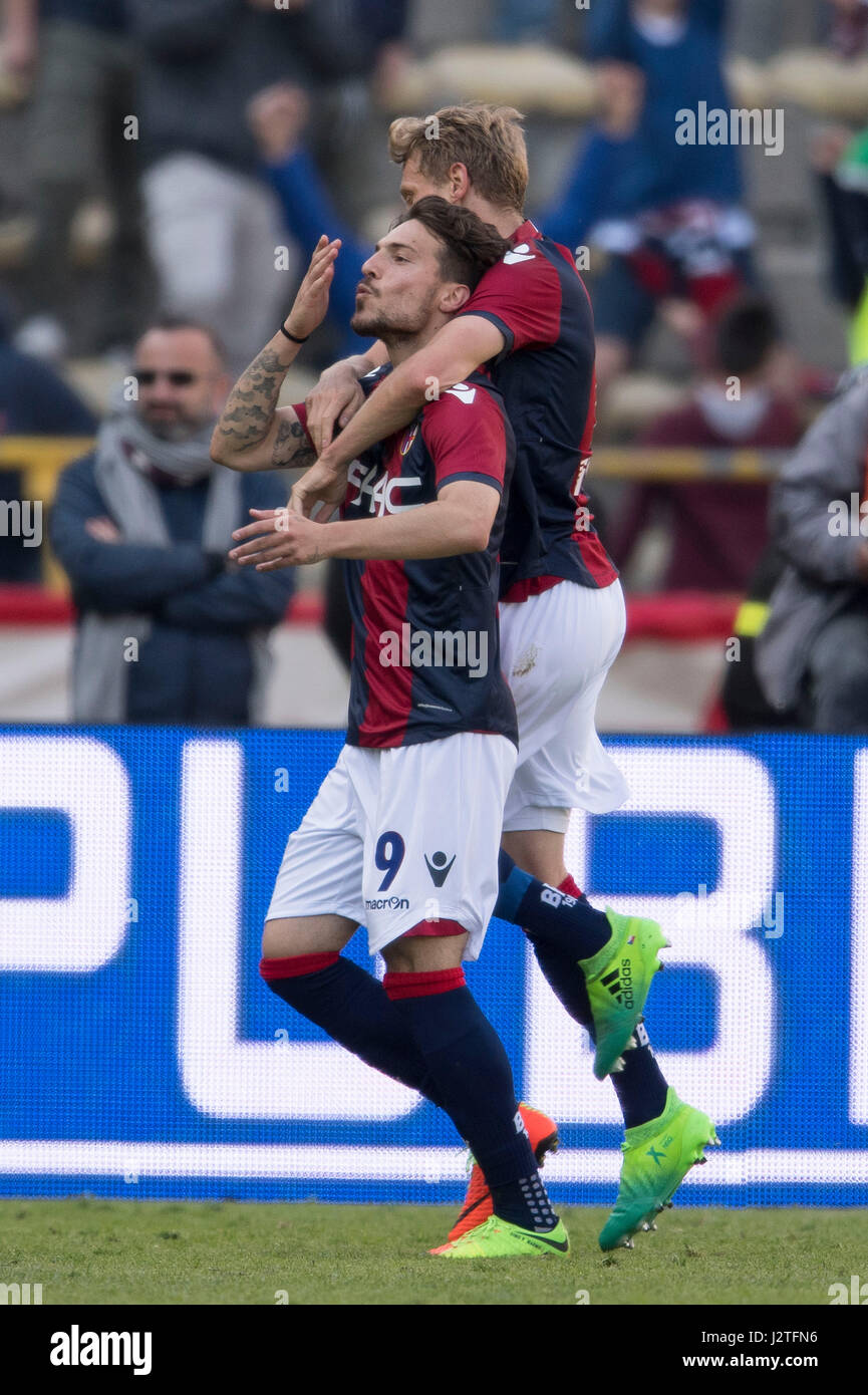 Bologna, Italy. 30th Apr, 2017. (L-R) Simone Verdi, Ladislav Krejci ...