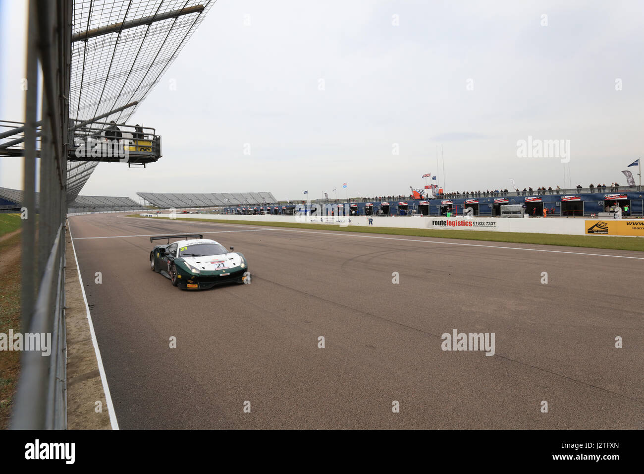 Rockingham, UK. 30th Apr, 2017. Spirit of Race Ferrari car number 21 ...