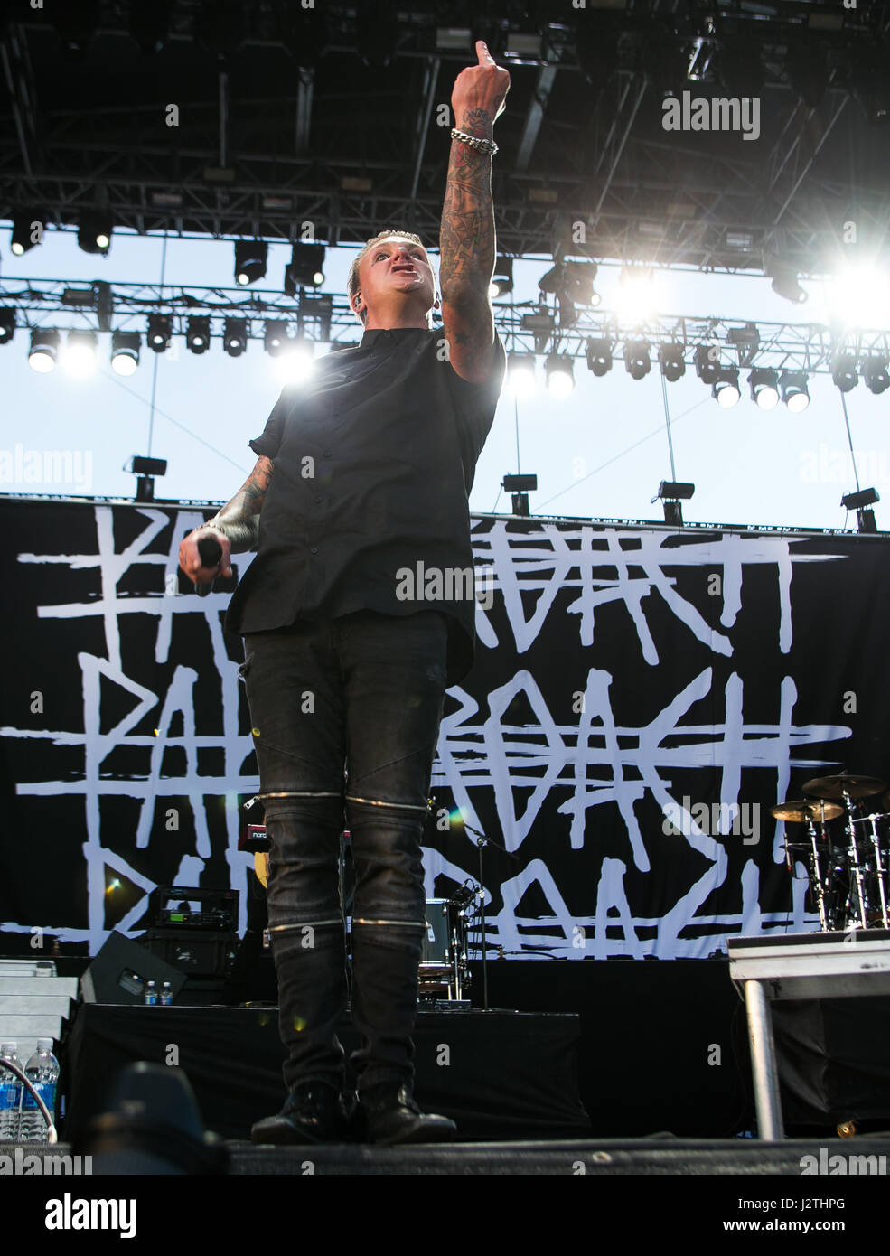 Fort Myers, FL, USA. 29th Apr, 2017. Papa Roach performs during Day 1 ...