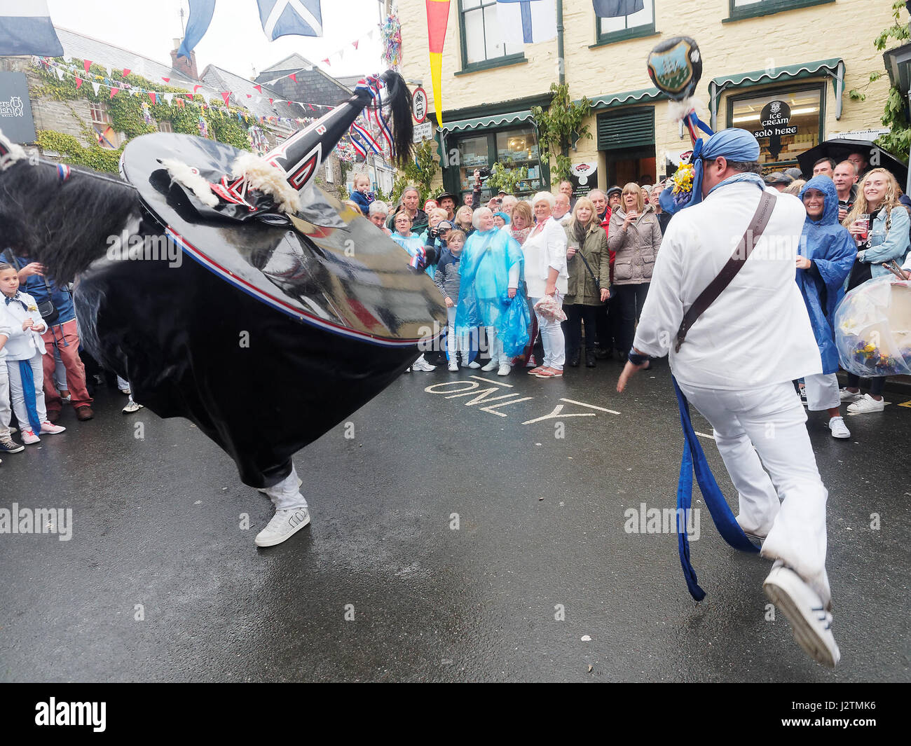 May day, Padstow, Cornwall, UK, 1st May,2017. Beltane Obby Oss ...