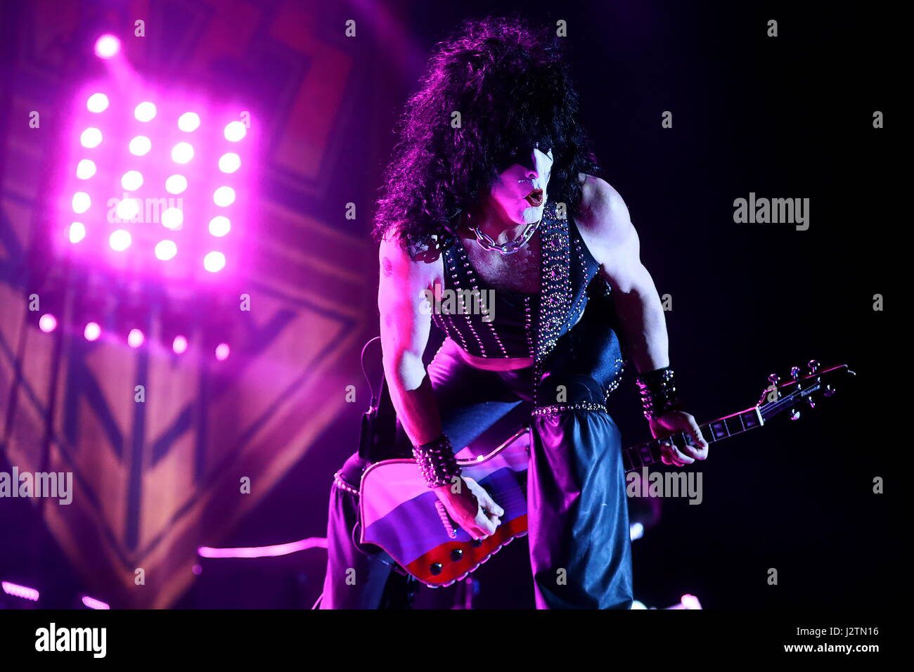 Singer Guitarist Paul Stanley Rock Band High Resolution Stock ...