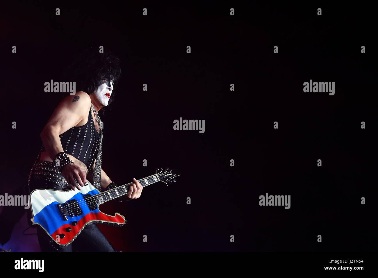 Singer Guitarist Paul Stanley Rock Band High Resolution Stock ...