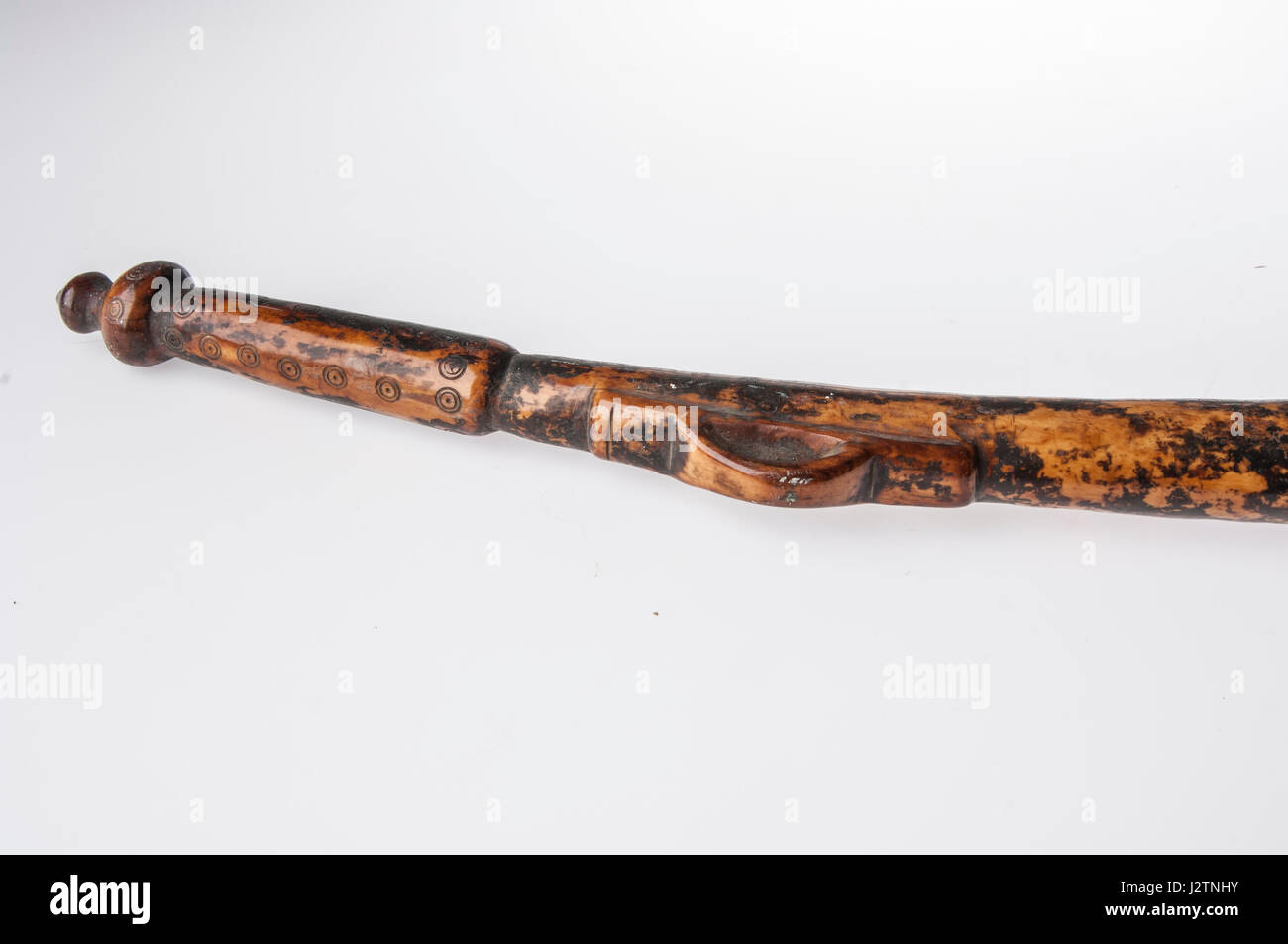 African music instrument, trumpet with African symbols, handmade ...