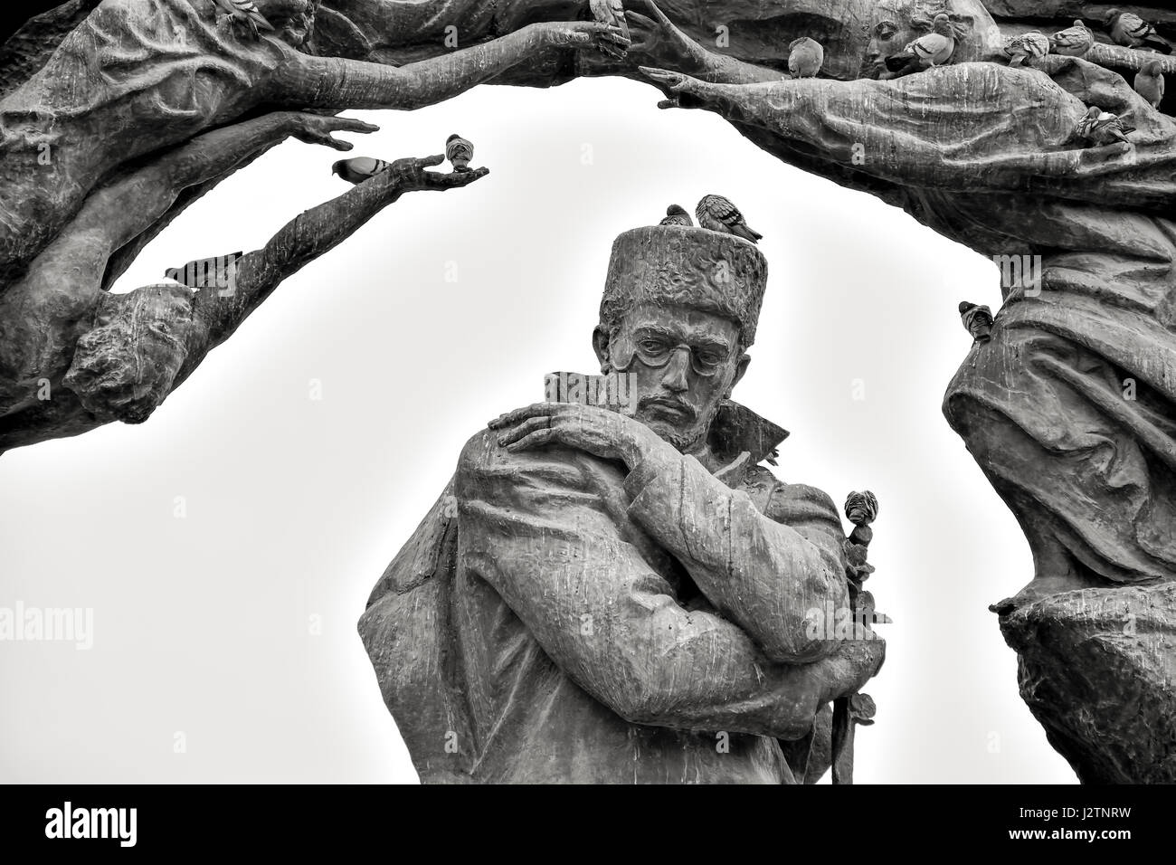 Guseyn Javid monument detail. Monument to Azerbaijani writer by ...