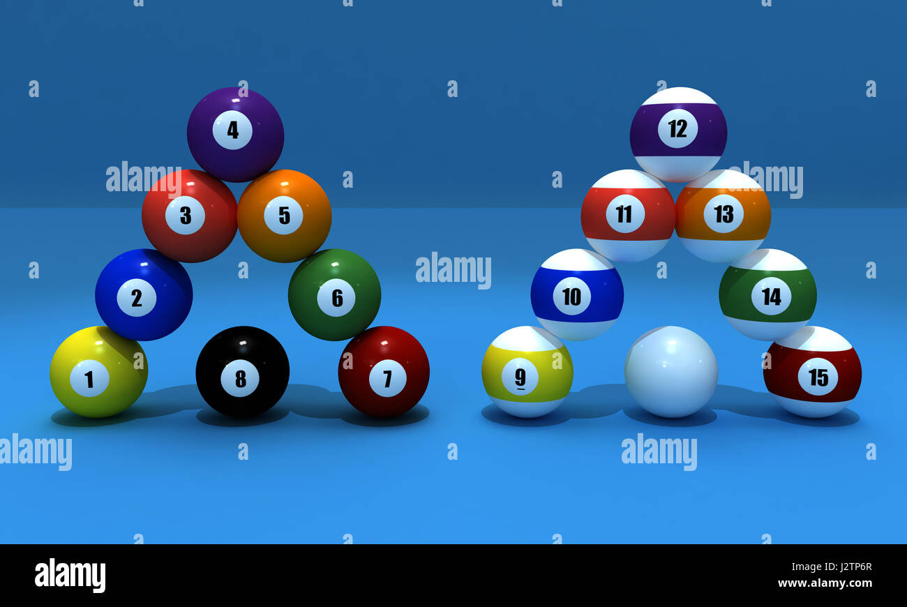 poster for Billiard Balls Matrix and tidy used for game places Stock ...