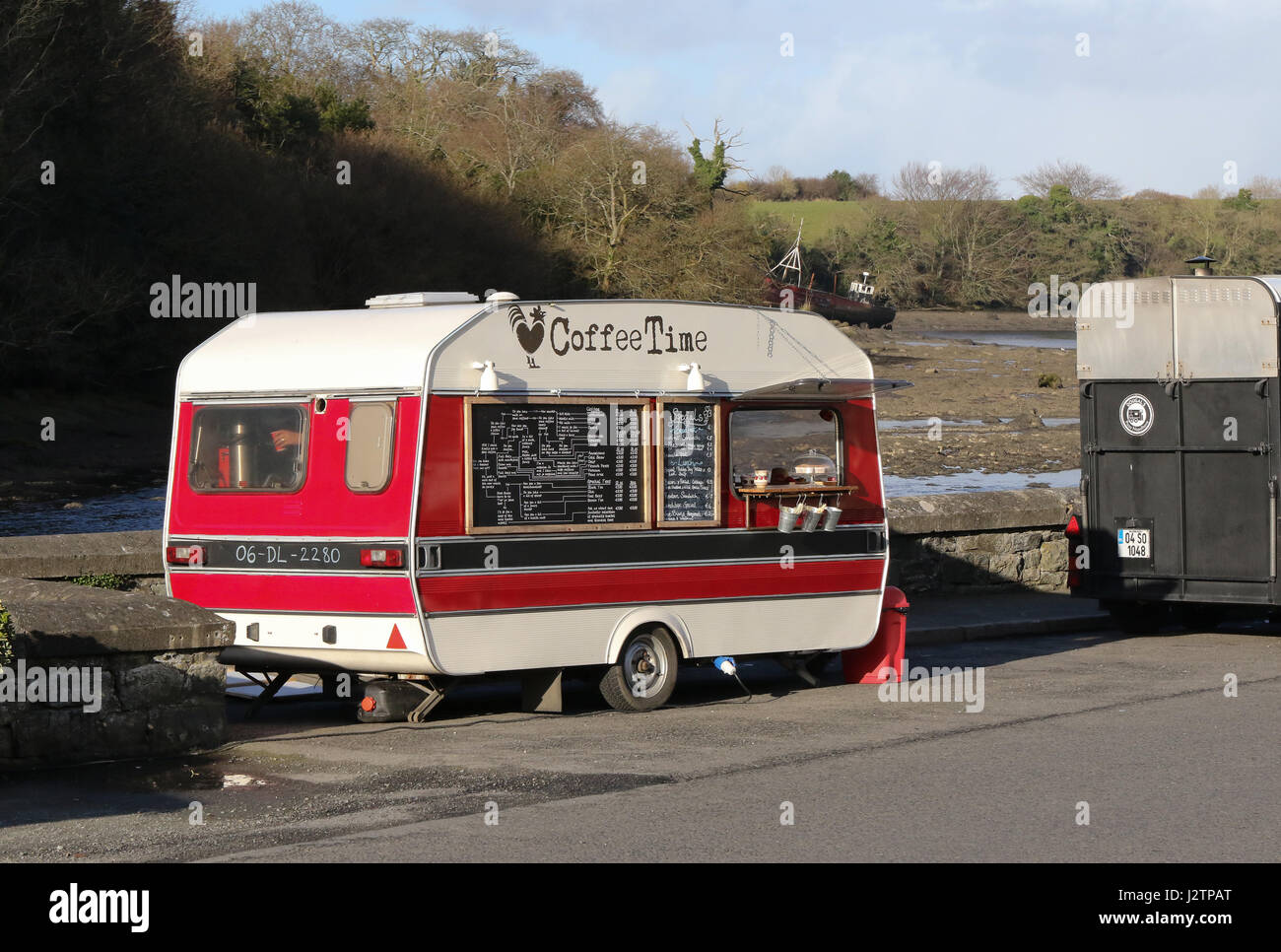 Coffee time Ramelton- mobile coffee outlet caravan selling coffee Stock ...