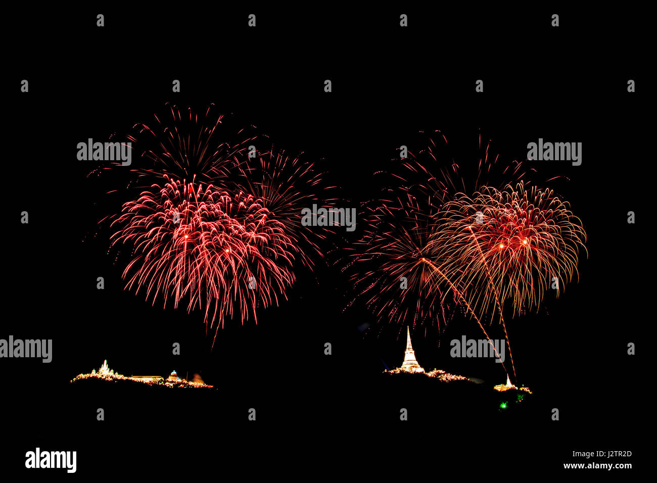 Fireworks light up the sky with dazzling display Stock Photo - Alamy