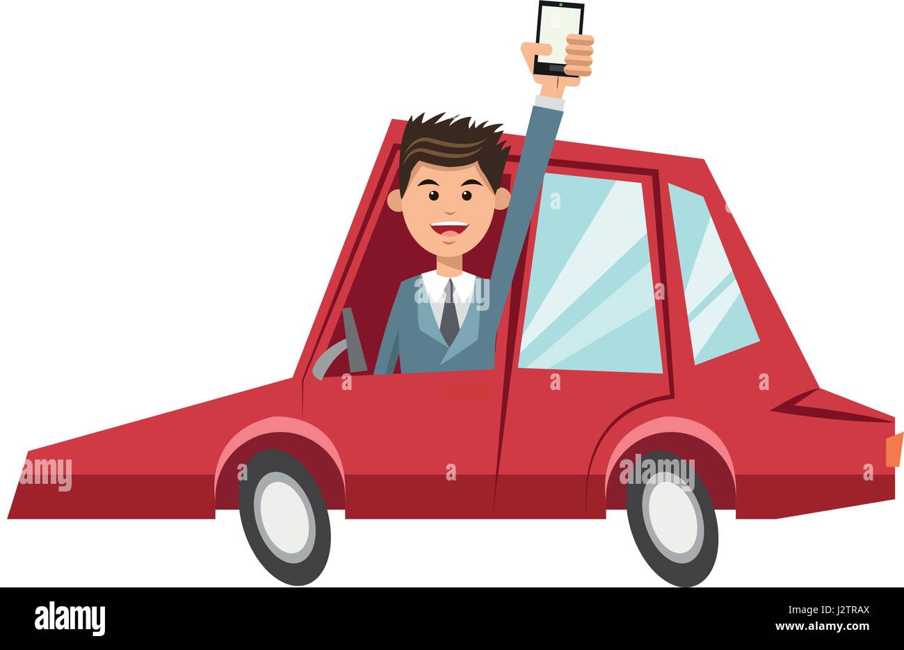 Talking man in red Stock Vector Images - Alamy