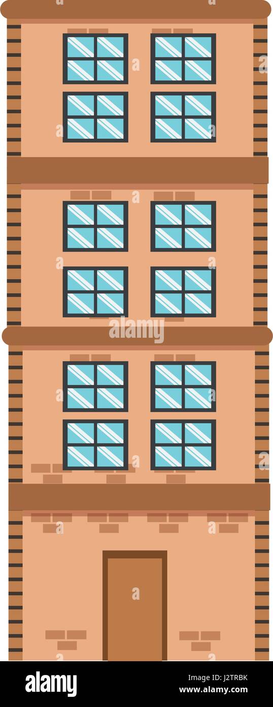 high building brick apartment residential Stock Vector Image & Art - Alamy