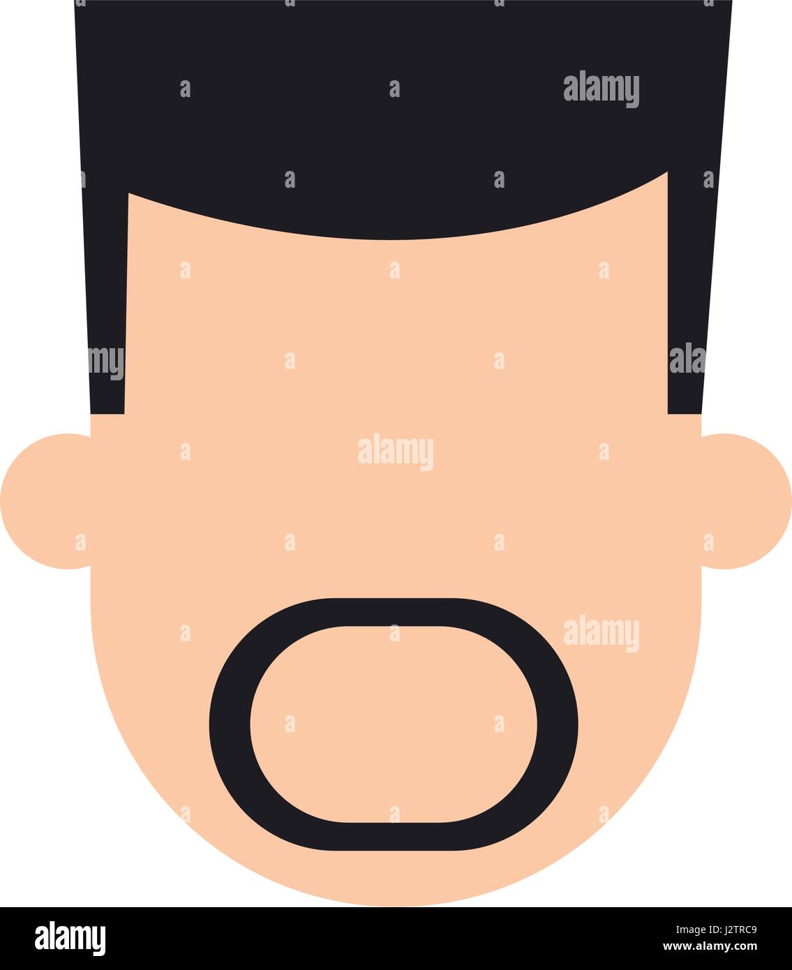 man mustache faceless people character image Stock Vector Image & Art ...