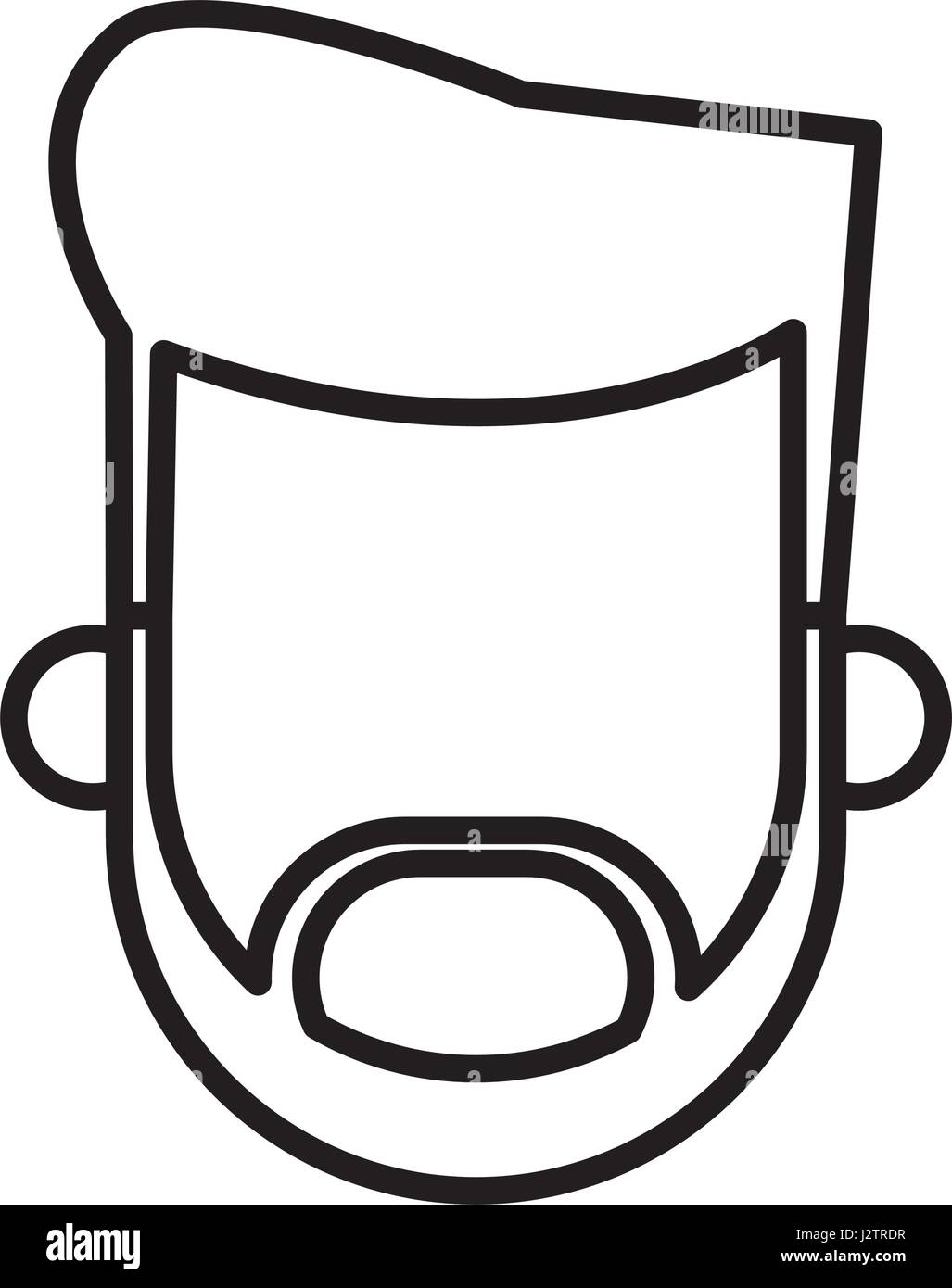 Avatar man bearded hairstyle outline hi-res stock photography and ...