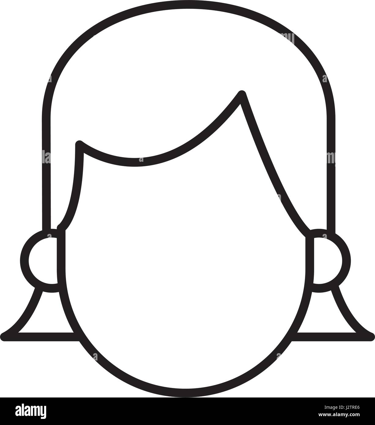 outlined head faceless girl image Stock Vector Image & Art - Alamy