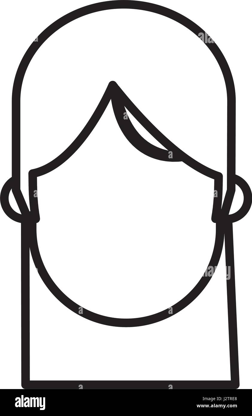 outlined head faceless girl image Stock Vector Image & Art - Alamy