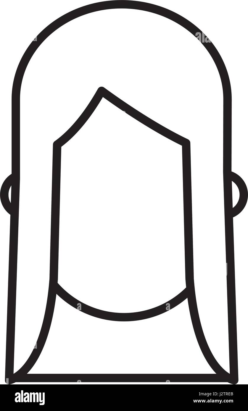 outlined head faceless girl image Stock Vector Image & Art - Alamy