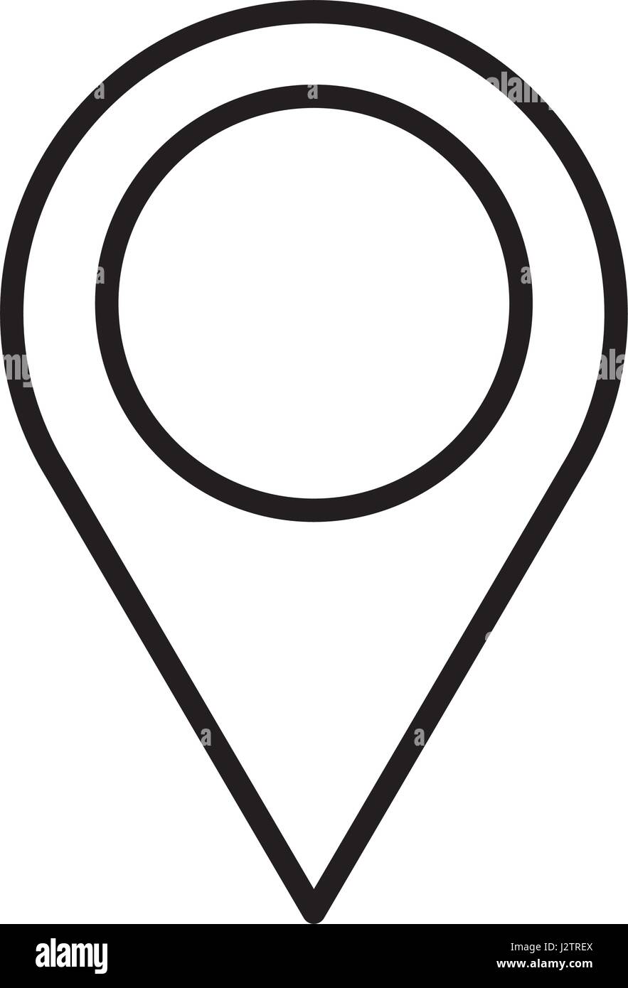 outlined pointer map navigation image Stock Vector Image & Art - Alamy